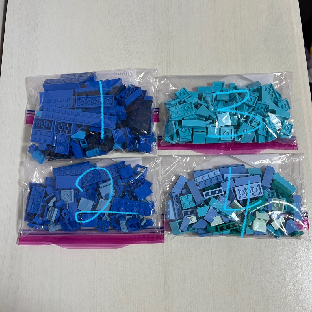 LEGO BRICKS Blue colours, Hobbies & Toys, Toys & Games on Carousell