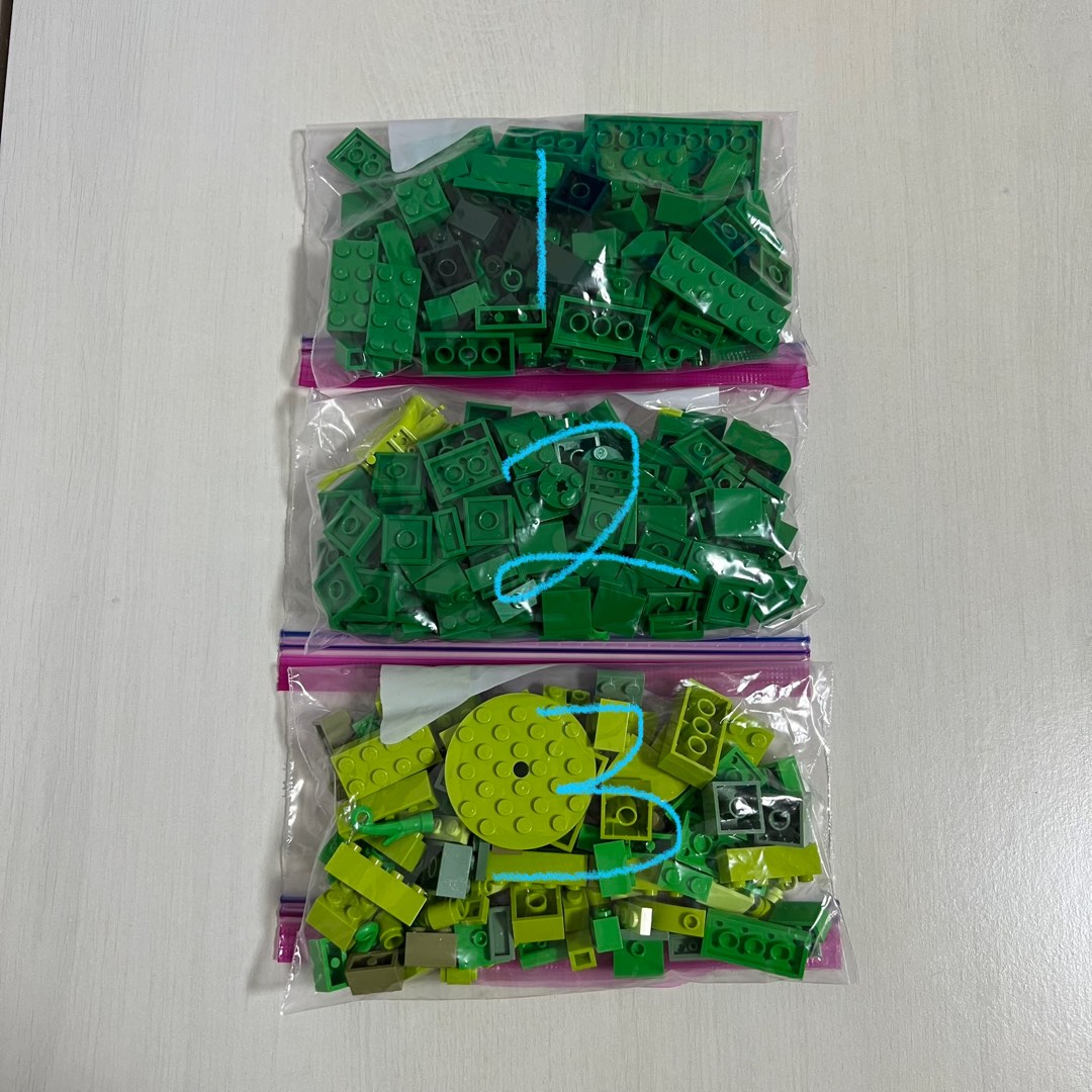 LEGO BRICKS Green colours, Hobbies & Toys, Toys & Games on Carousell