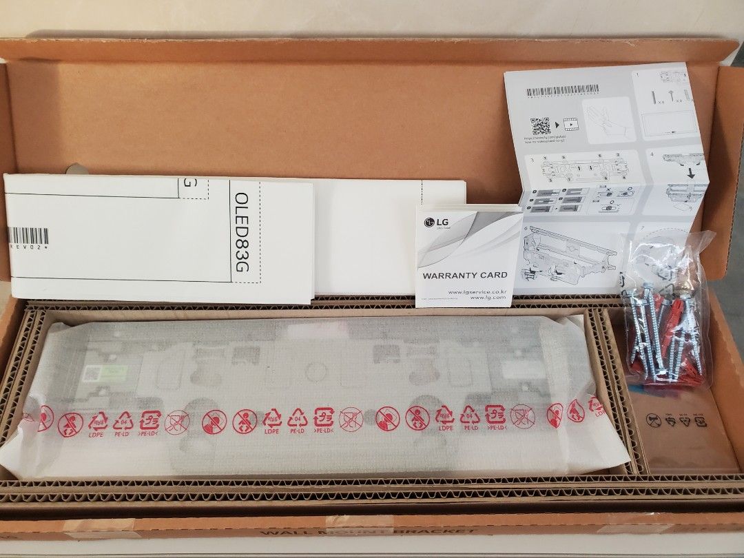 LG TV Wall mount bracket Zero Gap Flush Fit, TV & Home Appliances, TV ...