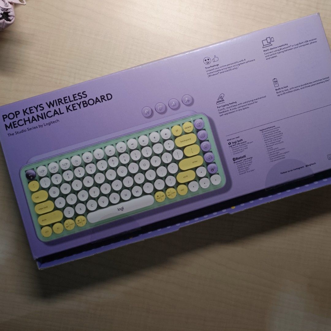 Logitech Pop Keys Wireless Mechanical Keyboard Computers Tech Parts Accessories Computer