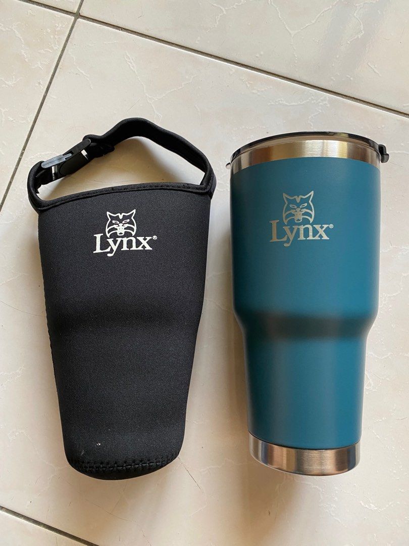 降價啦！Lynx真空環保隨行杯(附布套) 全新 304不鏽鋼材質霸杯 環保杯 長效保溫保冰, 家具及居家用品, 廚具和餐具, 水杯、水壺在旋轉拍賣