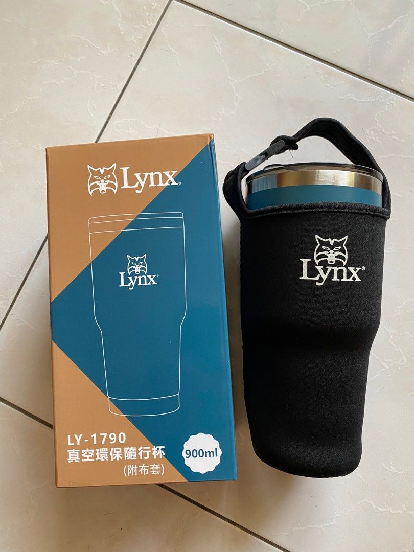 降價啦！Lynx真空環保隨行杯(附布套) 全新 304不鏽鋼材質霸杯 環保杯 長效保溫保冰, 家具及居家用品, 廚具和餐具, 水杯、水壺在旋轉拍賣