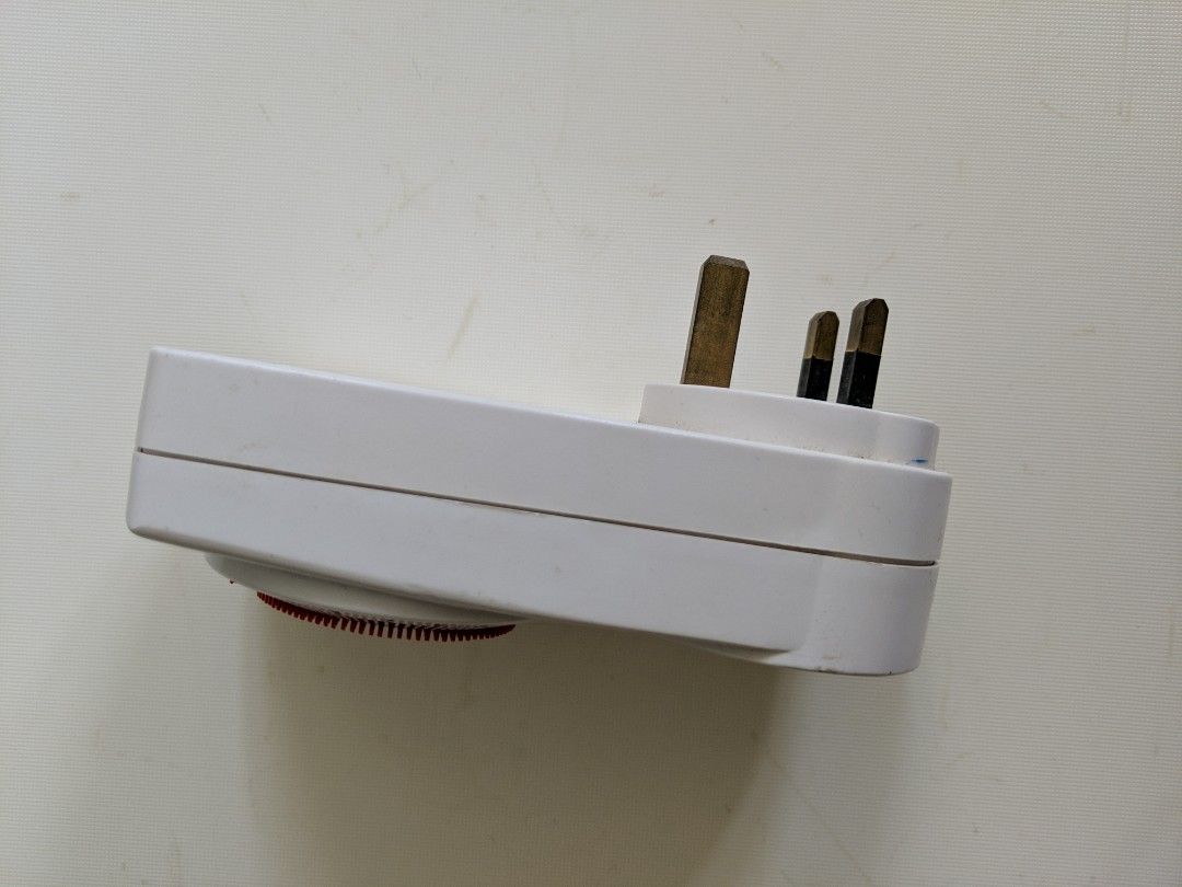 Mains power outlet timer. Working white color with on/off and automatic ...