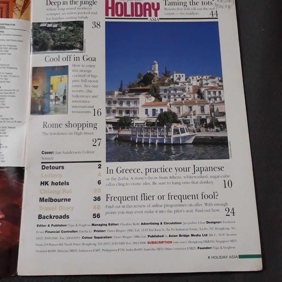 Majalah Holiday Asia Juni 2000, Buku & Alat Tulis, Majalah & Lainnya di ...
