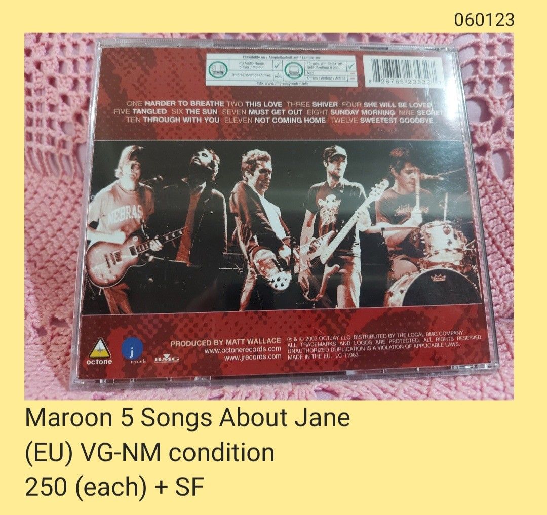 Maroon 5 Songs About Jane CD (unsealed) on Carousell