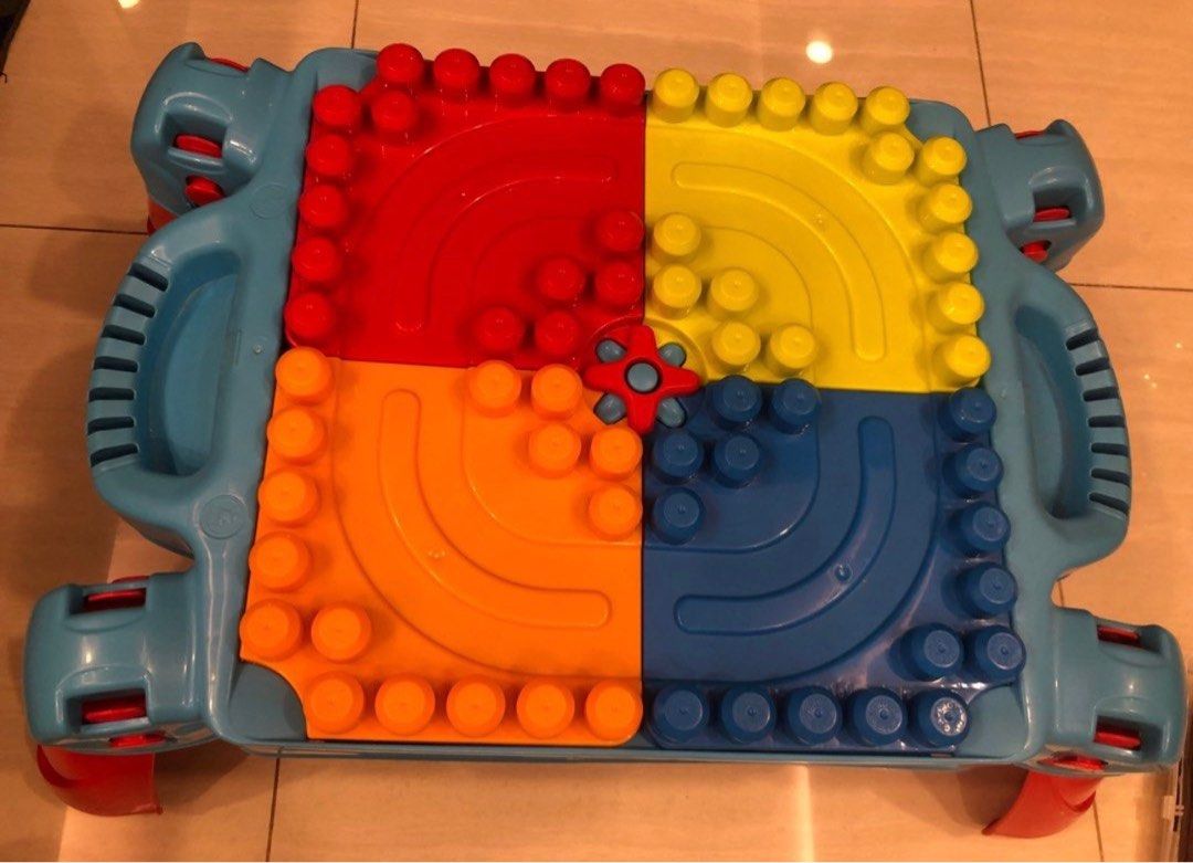 Mega block build & learn table, Hobbies & Toys, Toys & Games on Carousell