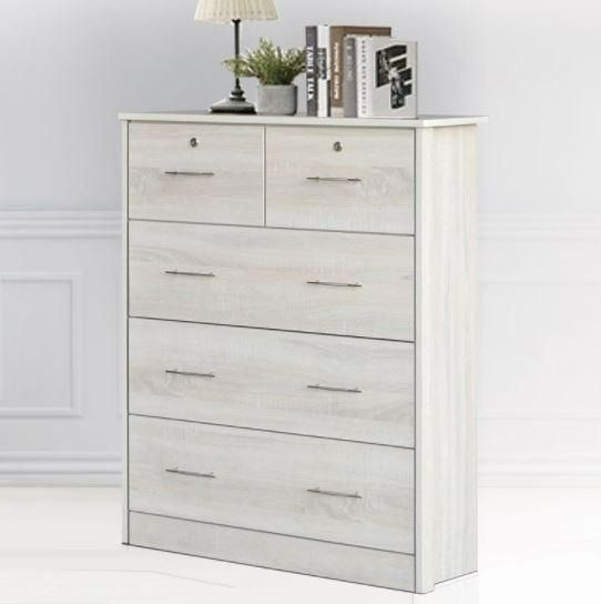 Modern White Wash Chest of Storage Drawers, Furniture & Home Living ...