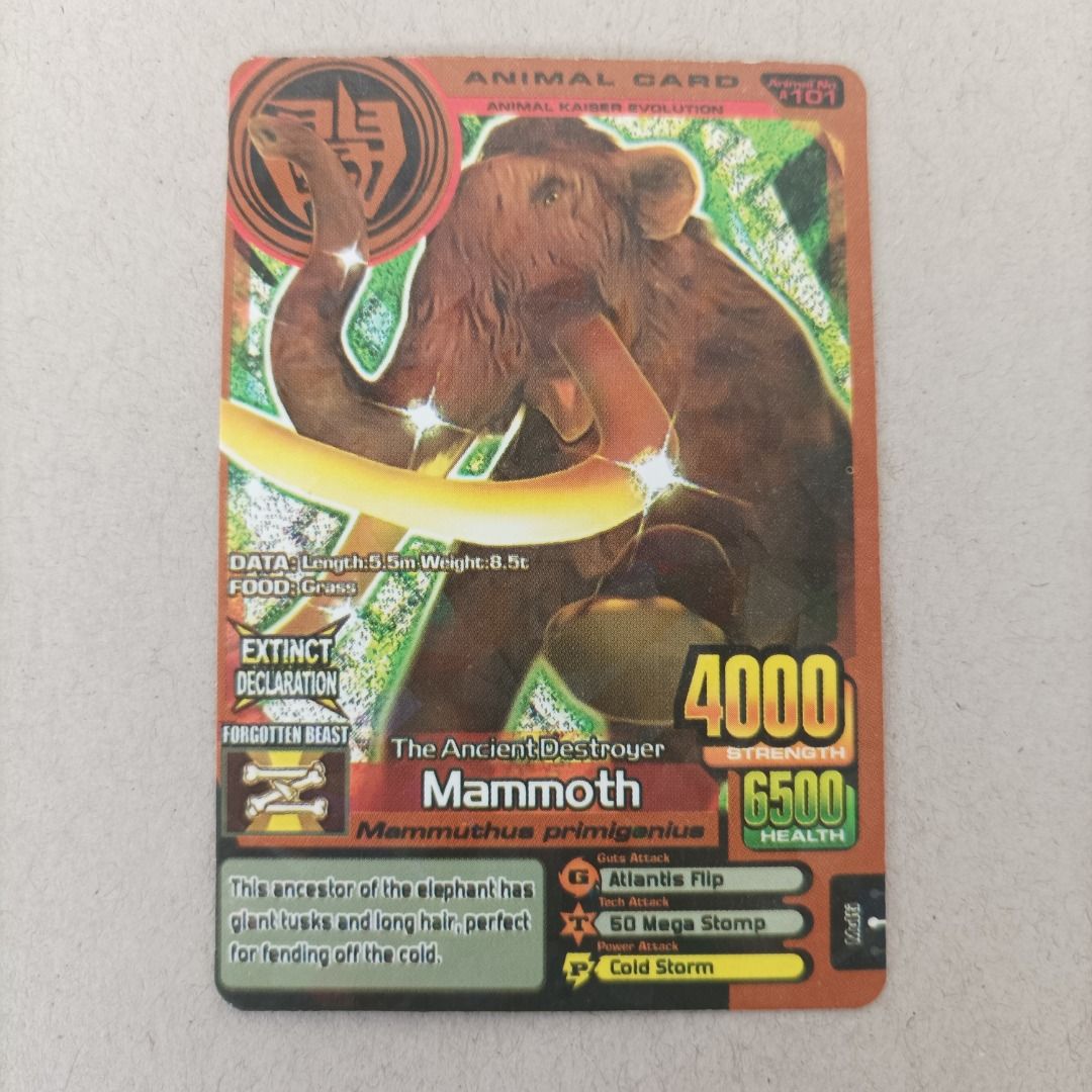 Namco Bandai Games inc - Kartu Animal Kaiser Mammoth, Toys & Collectibles, Permainan Papan ...