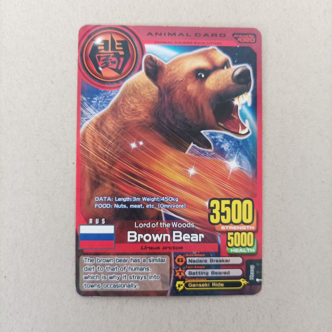 Namco Bandai Games inc - Kartu Animal Kaiser Brown Bear, Toys & Collectibles, Permainan Papan ...