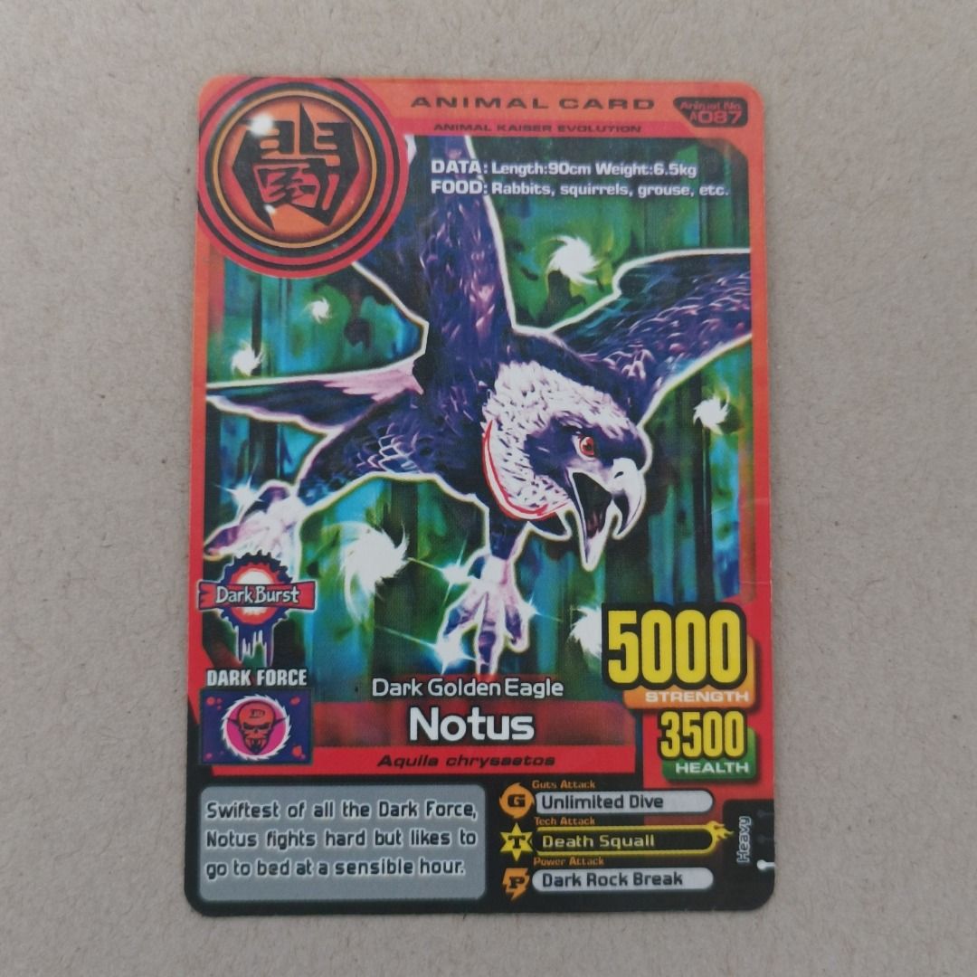 Namco Bandai Games inc - Kartu Animal Kaiser Notus, Toys & Collectibles, Permainan Papan & Kartu ...