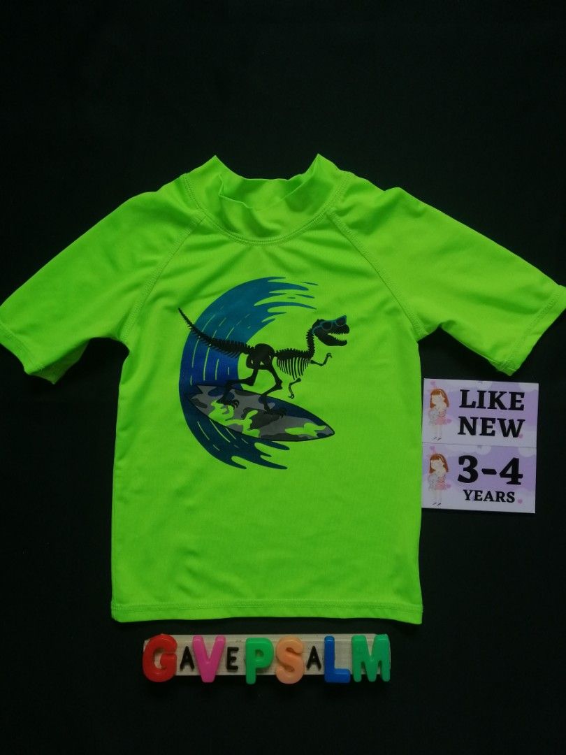 Neon green rash guard on Carousell