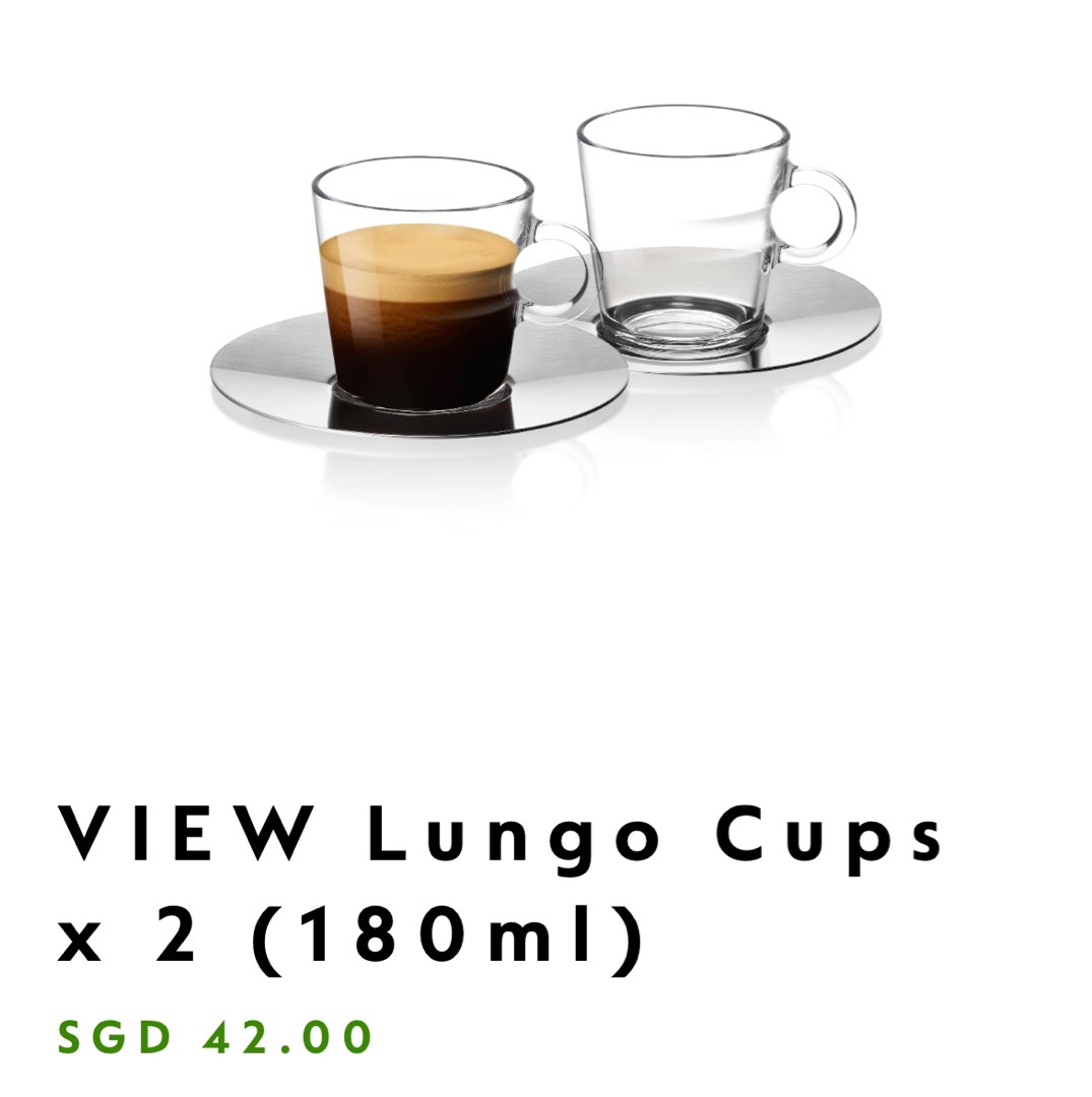 Nespresso VIEW Lungo Cups, Furniture & Home Living, Kitchenware ...