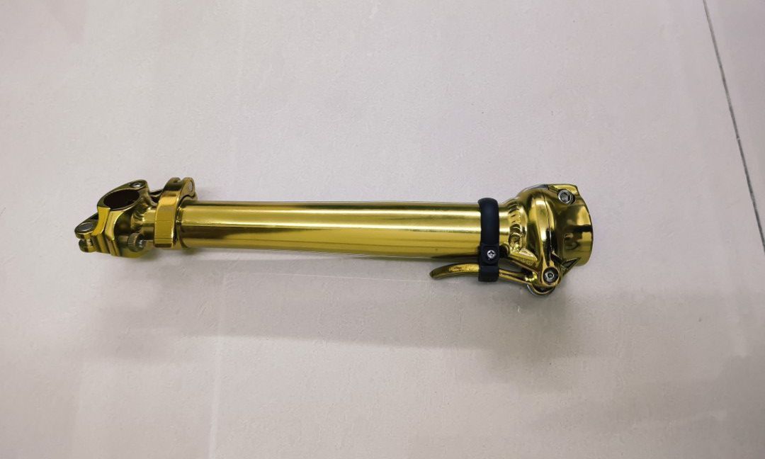 NEW Litepro Anodised Gold stem folding bike- adjustable, Sports ...