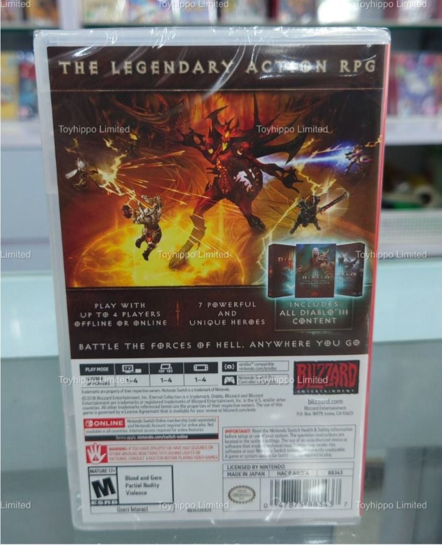 Nintendo Switch NS Game 任天堂遊戲- BLIZZARD NS DIABLO 3 ETERNAL COLLECTION III 暗黑破壞神 3(美版 , 齊中英文字幕 ...
