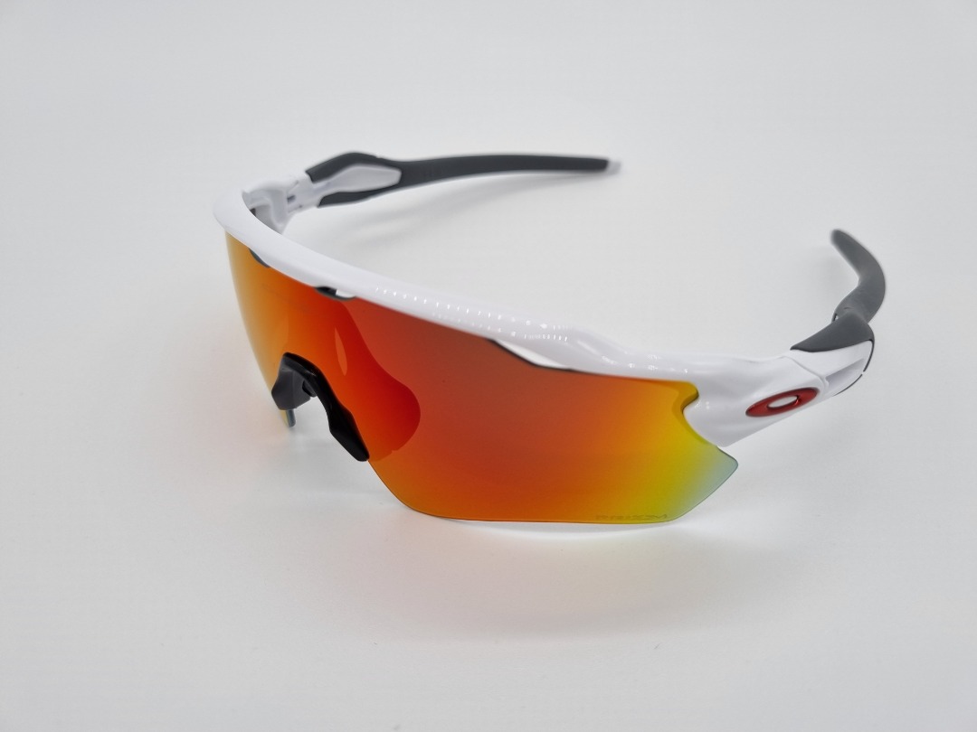 Oakley Radar EV Path: Polished White Frame w/ Prizm Ruby Lenses (OO9208-7238), Men's Fashion ...