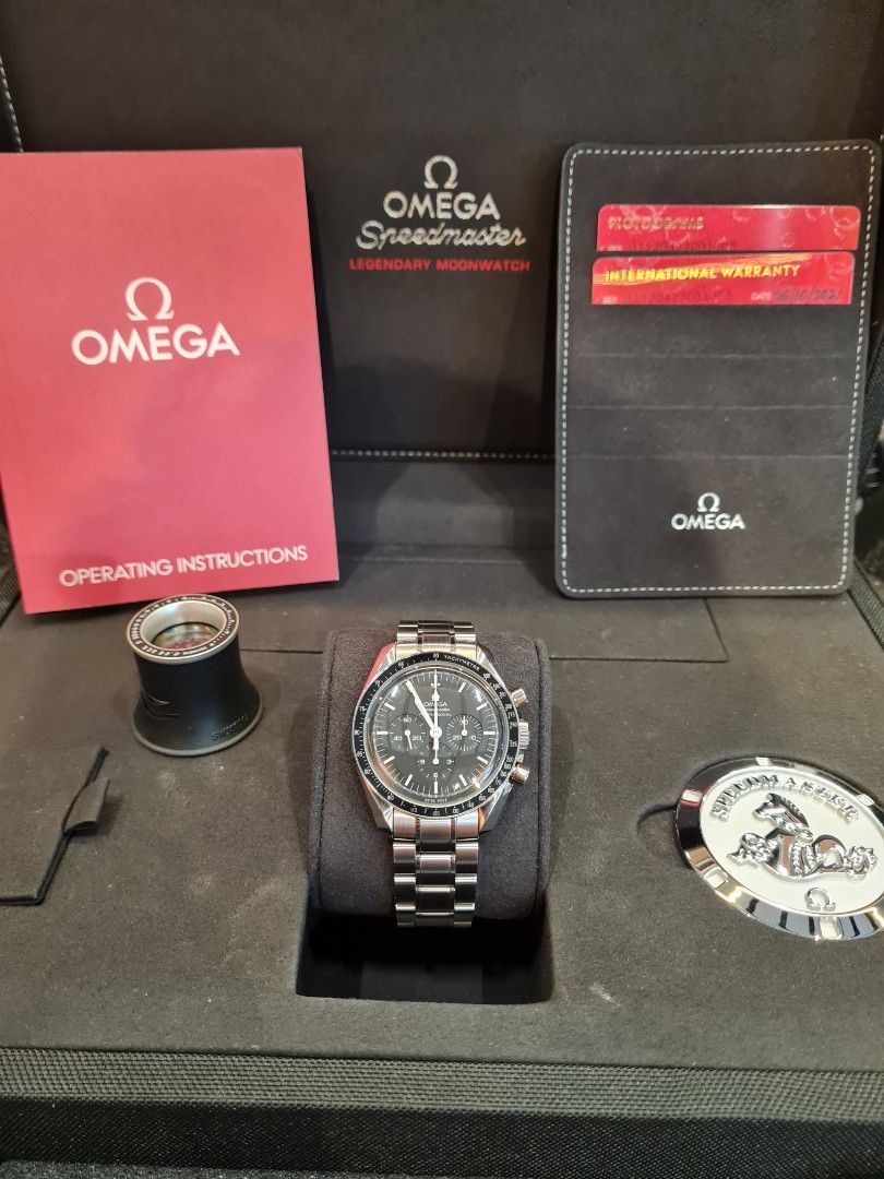 Omega Moon Watch 2021 Full Set, Luxury, Watches on Carousell