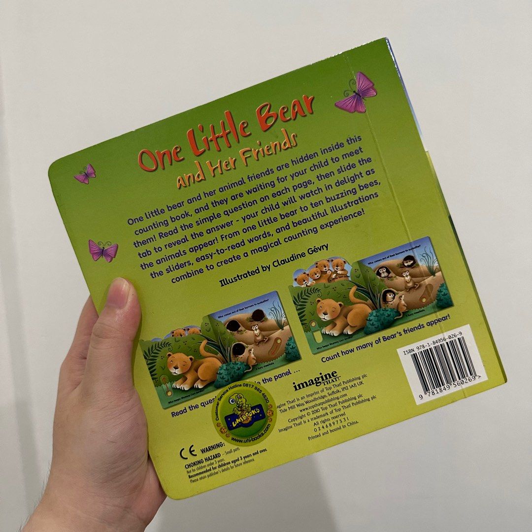 BOARDBOOK - One Little Bear and Her Friends - A pushing, turning ...