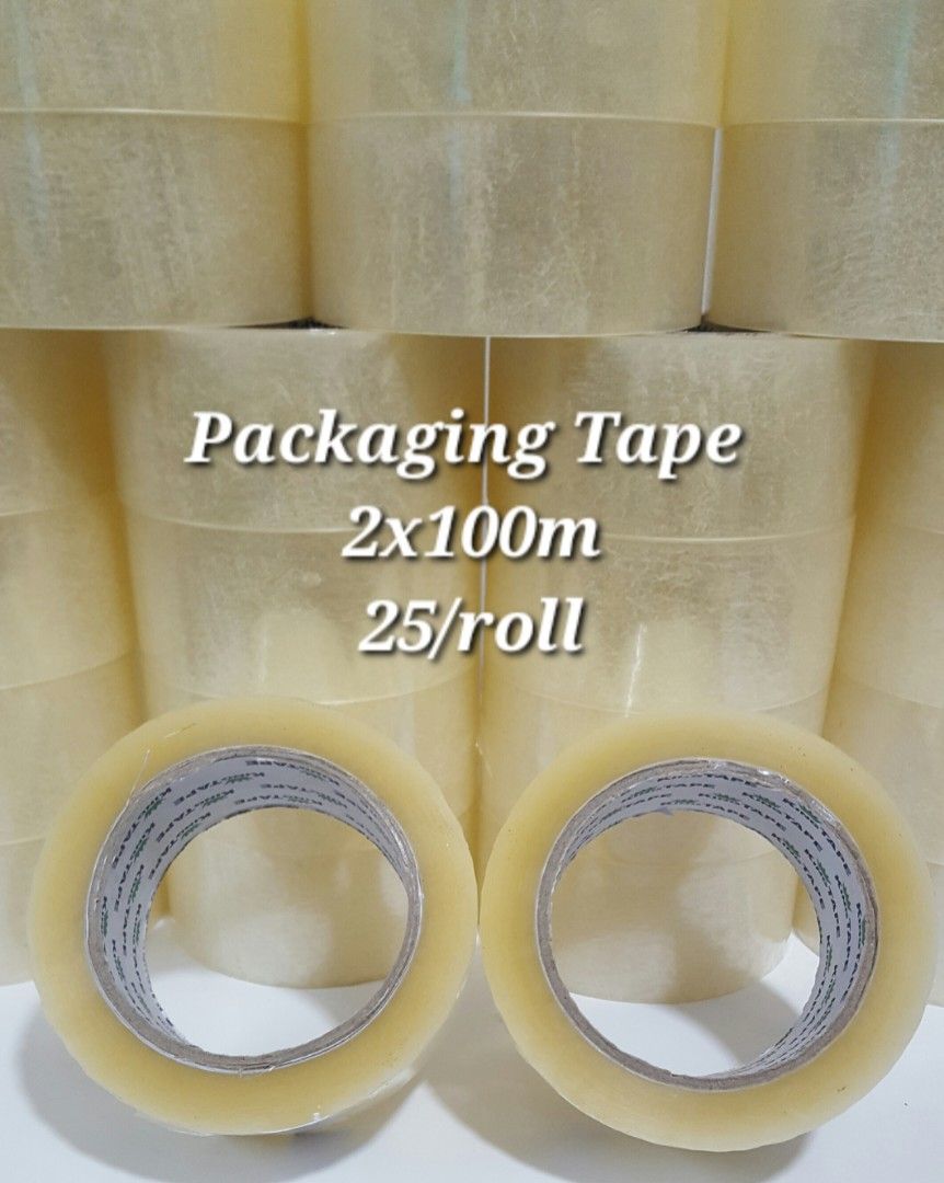 Packaging Tape 2x100m clear 25/roll, Commercial & Industrial ...