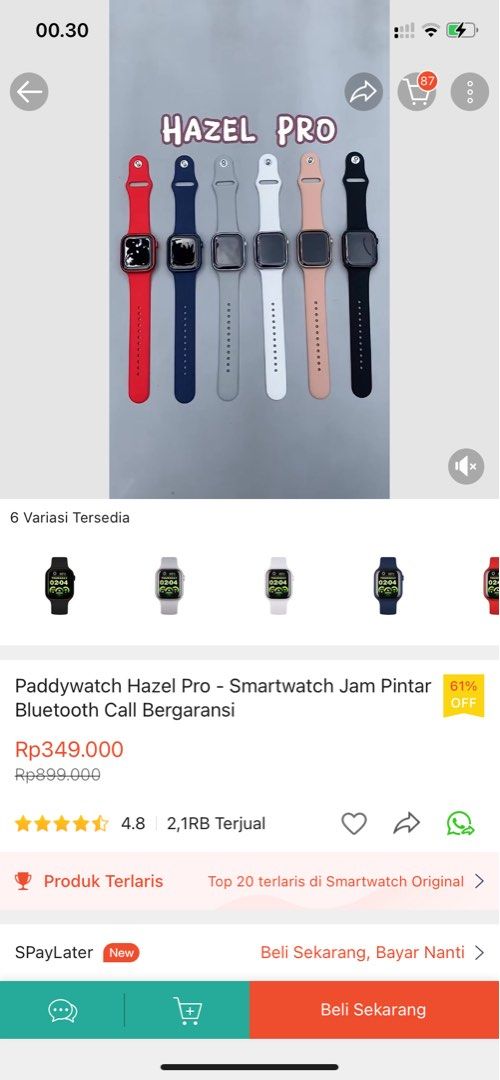 PADDY WATCH HAZEL PRO, Fesyen Pria, Jam Tangan di Carousell