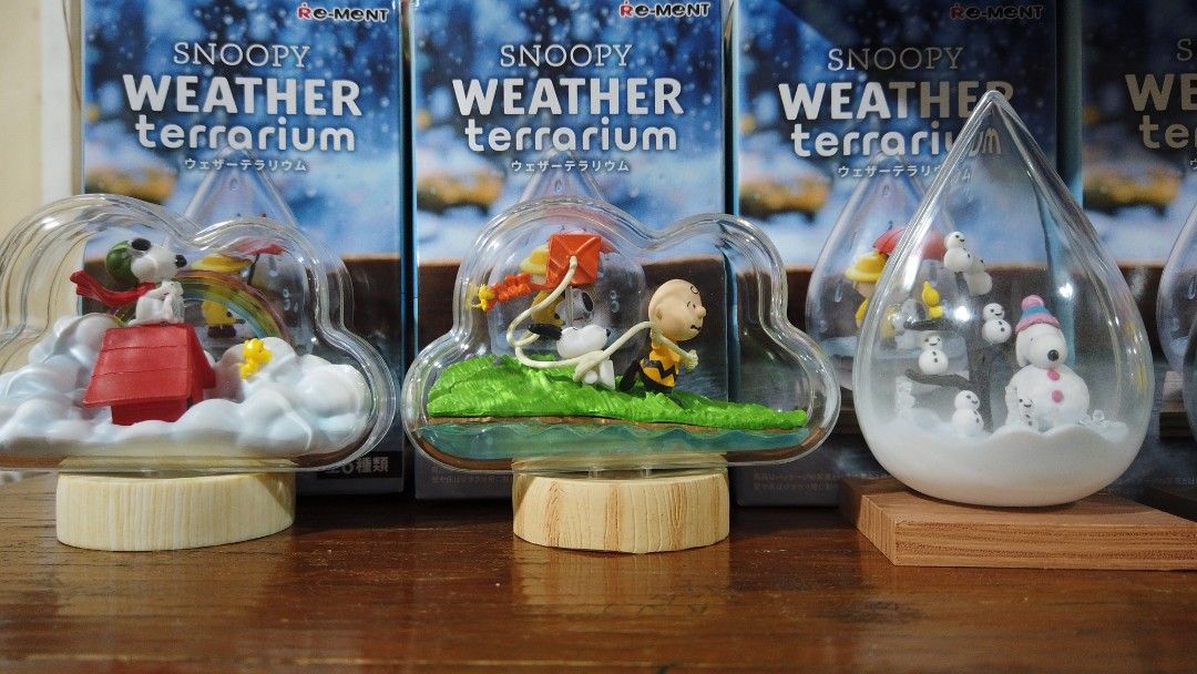 Peanuts SNOOPY & Woodstock Re-MENT WEATHER Terrarium (Complete set of 6 ...