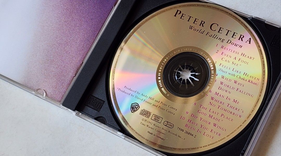 Peter Cetera ~ World Falling Down ( MADE IN GERMANY ) CD, Hobbies ...
