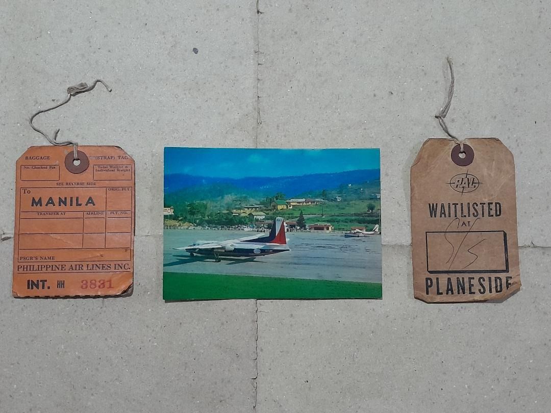 Philippine Airlines PAL Vintage 1967 Postcard, Passenger Tag and ...