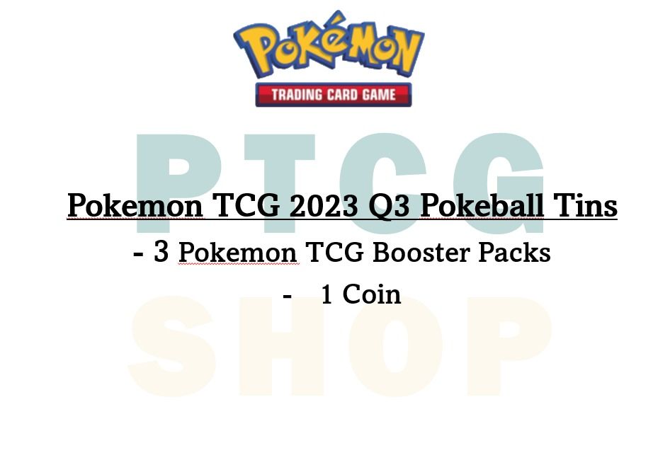(PO) Pokemon TCG 2023 Q3 Pokeball Tins - Scarlet & Violet booster packs ...