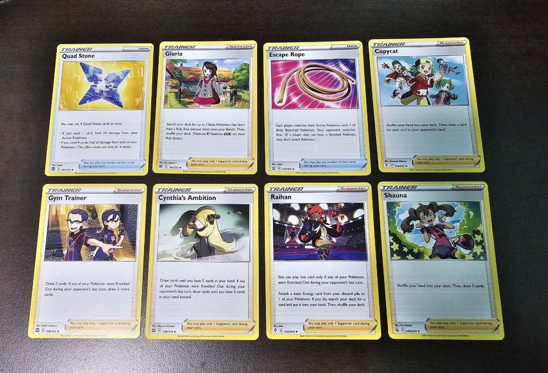 Pokemon Trainer Cards from Sword & Shield: Silver Tempest set, Hobbies ...