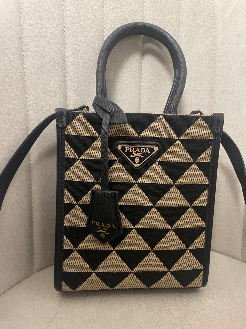Prada Mini tote bag, Luxury, Bags & Wallets on Carousell