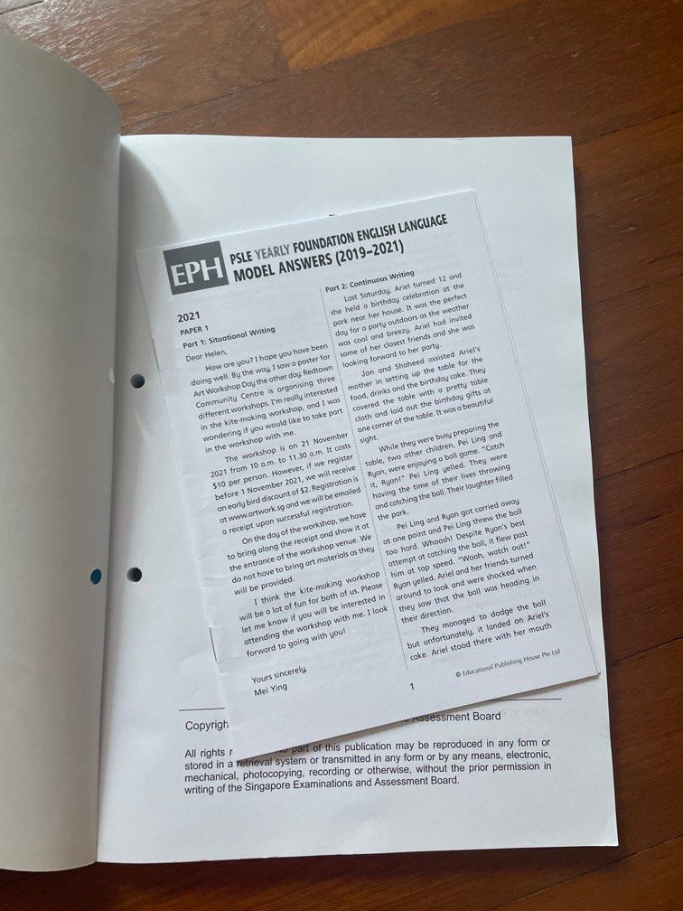PSLE Foundation English yearly exam booklet, Hobbies & Toys, Books ...