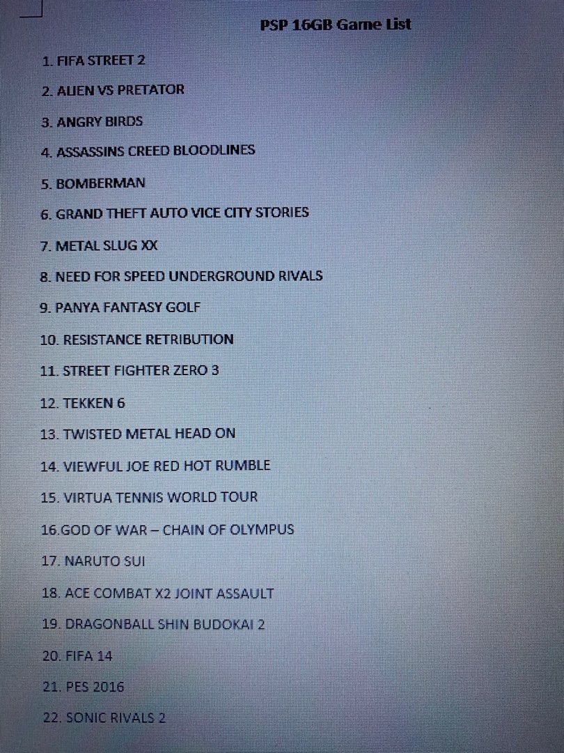 Psp slim 3000 full set with full games, Video Gaming, Video Game ...