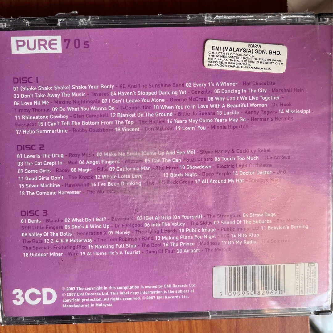 PURE 70s ORIGINAL HITS 3 CD set, Hobbies & Toys, Music & Media, CDs ...
