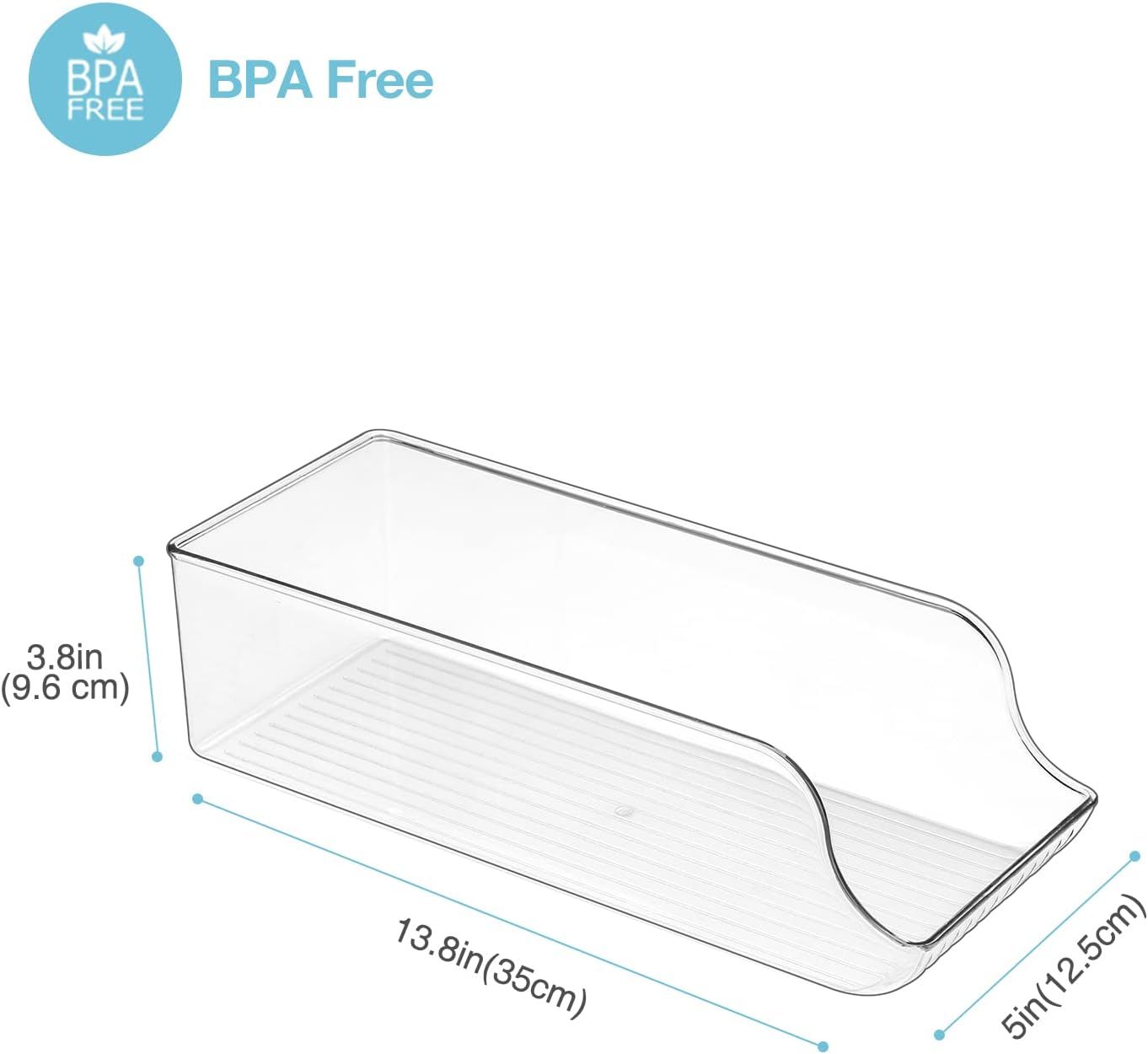 Puricon 2 Pack Can Drink Dispenser Organizer for Refrigerator, Clear ...