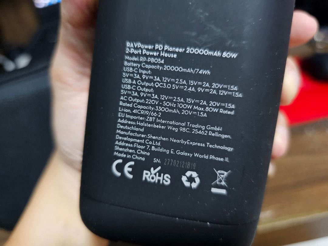 RAVPower 80W PD 20000mAh AC Portable Power Bank RP-PB054, Mobile Phones ...