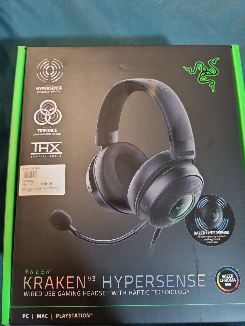 Razer Kraken Hypersense v3, Audio, Headphones & Headsets on Carousell