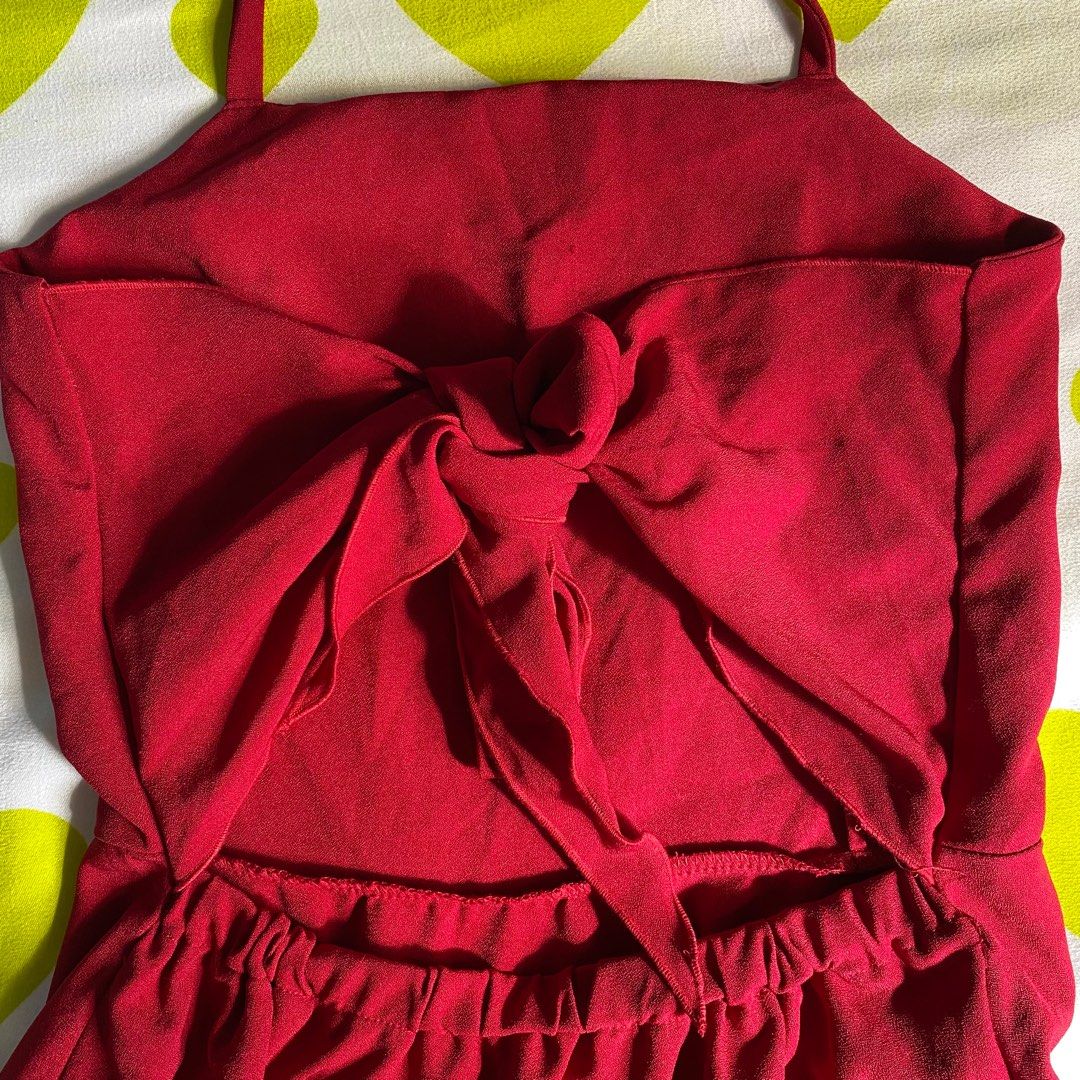 red backless mini dress on Carousell