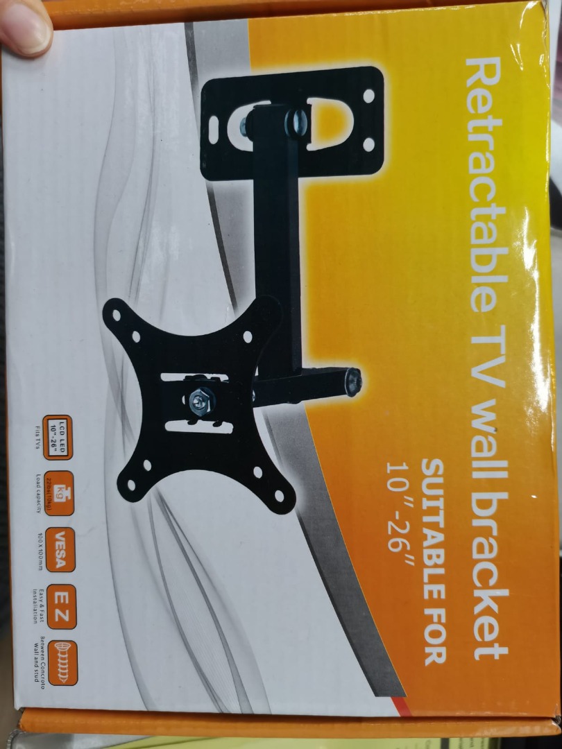 Retractable TV Wall Bracket - Suitable For 10'' to 26'', TV & Home ...