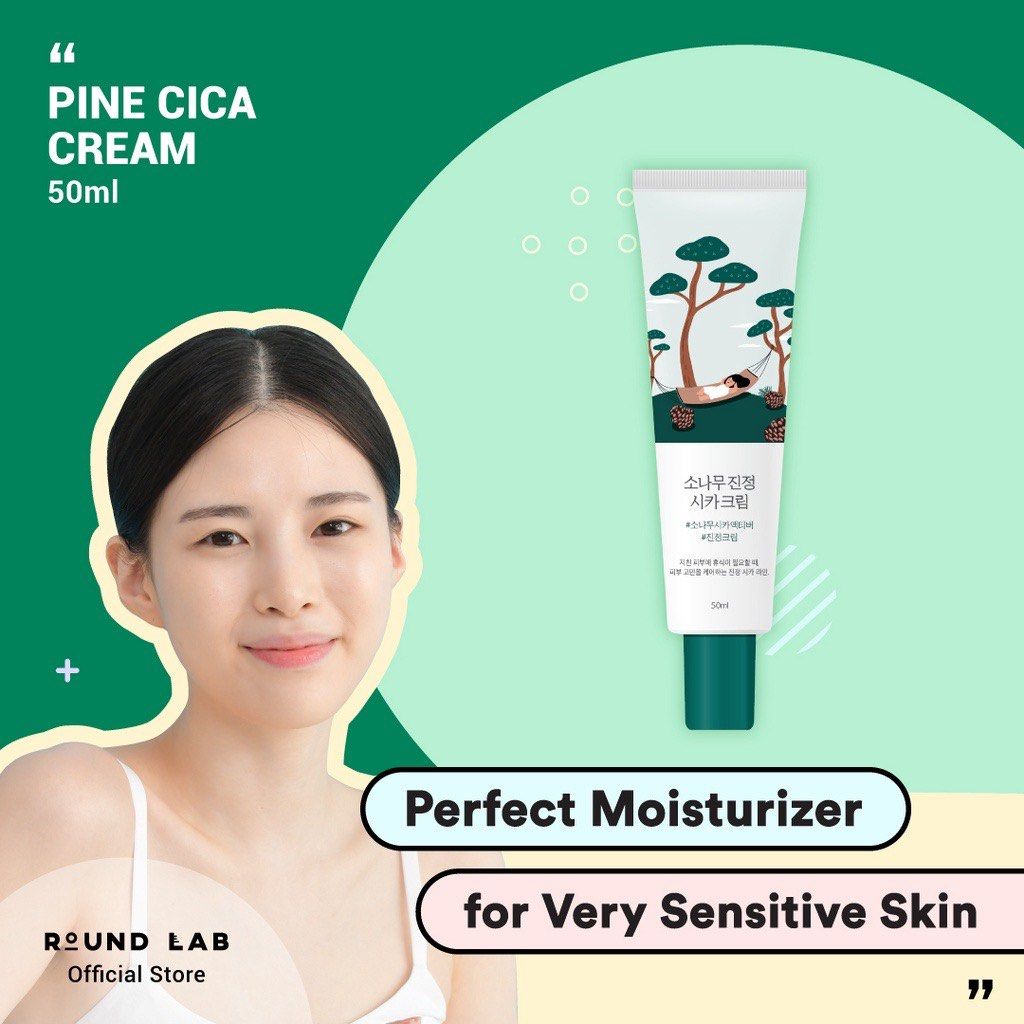 ROUND LAB Pine Cica Cream 50ml, Beauty & Personal Care, Face, Face Care ...