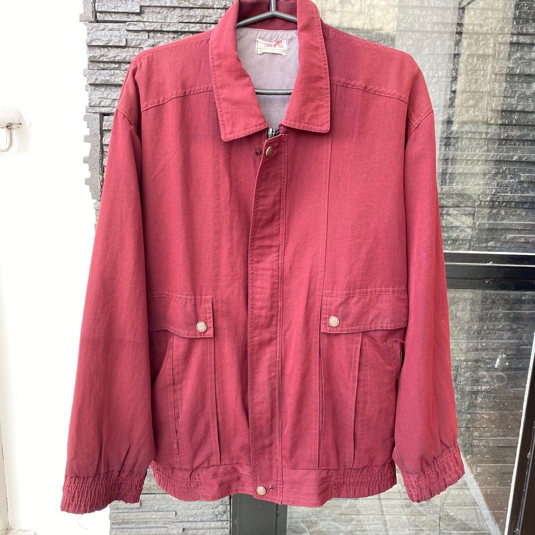 RUSH!! Maroon Coat/Jacket unisex, Men's Fashion, Coats, Jackets and ...