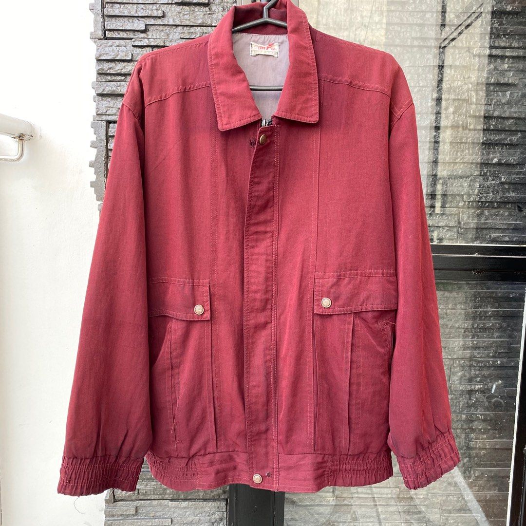 RUSH!! Maroon Coat/Jacket unisex, Men's Fashion, Coats, Jackets and ...