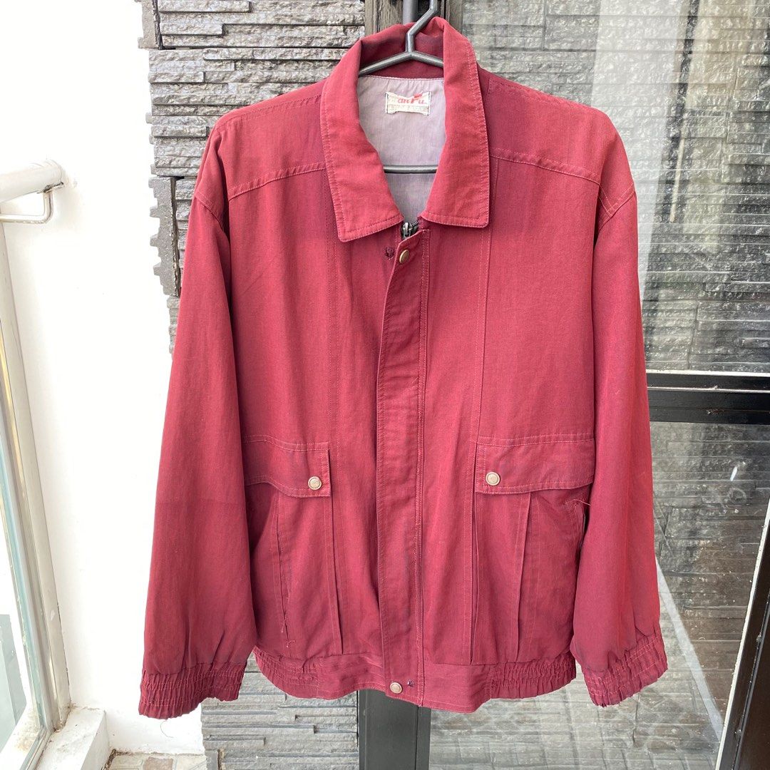 RUSH!! Maroon Coat/Jacket unisex, Men's Fashion, Coats, Jackets and ...