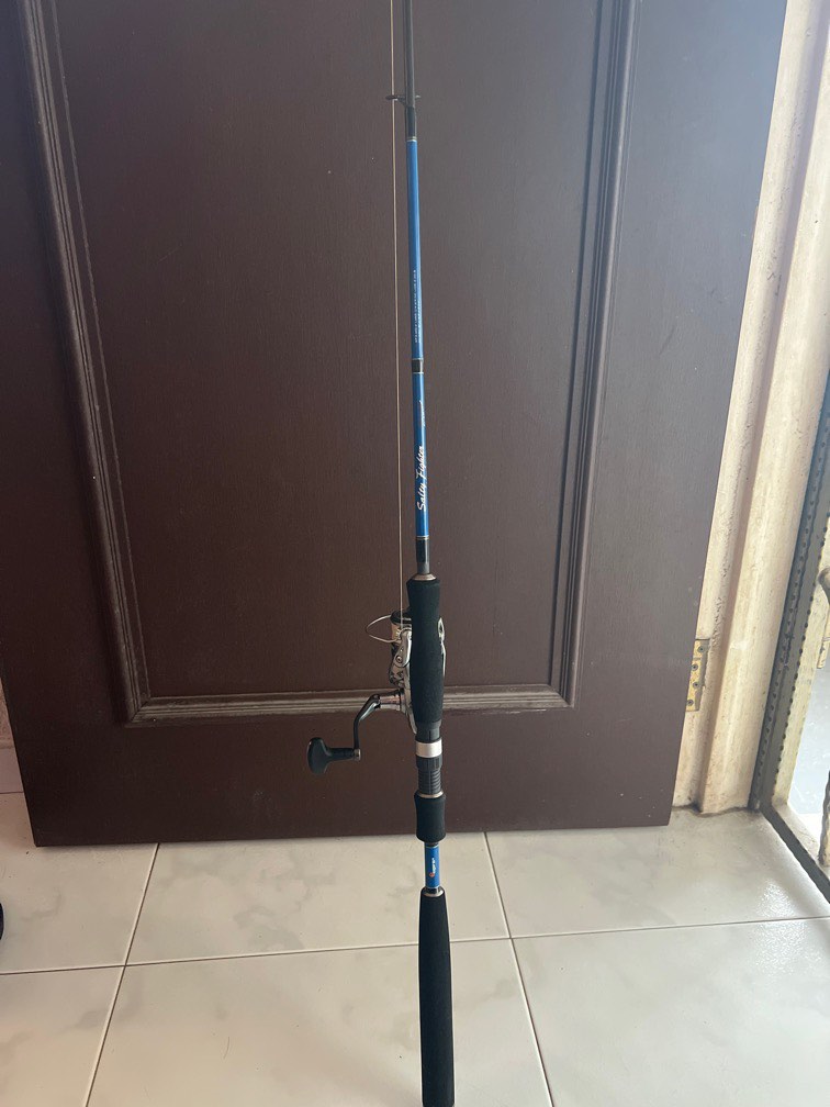 Salty fighter rod with Shimano Nasci reel, Sports Equipment, Fishing on ...