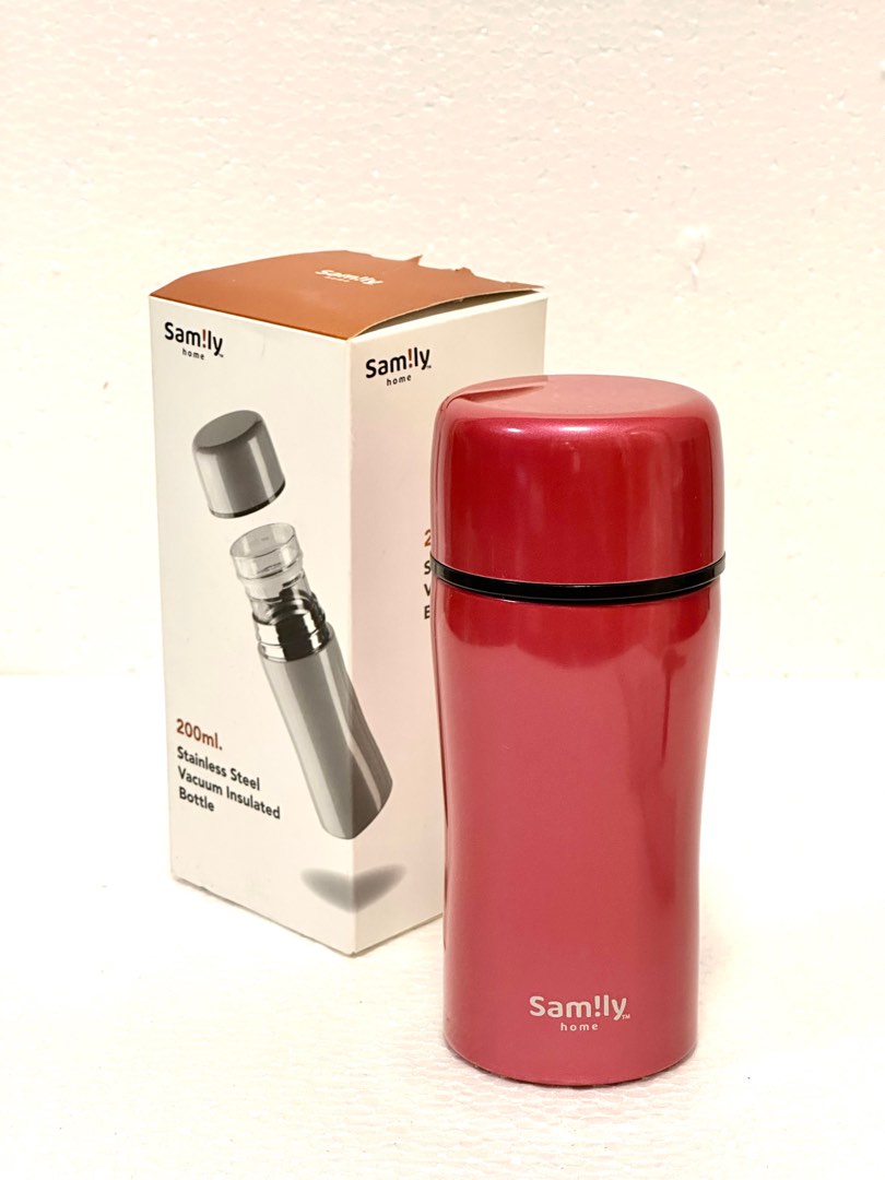 Samily 不鏽鋼真空保溫水壺200ml, 傢俬＆家居, 廚具和餐具, 廚水杯、水壺 - Carousell