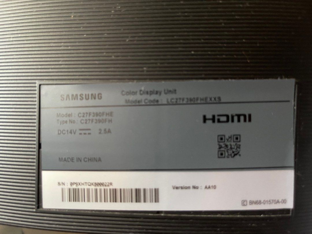 Samsung Monitor Samsung C27F390FHE 27" Curved Monitor, Computers & Tech ...