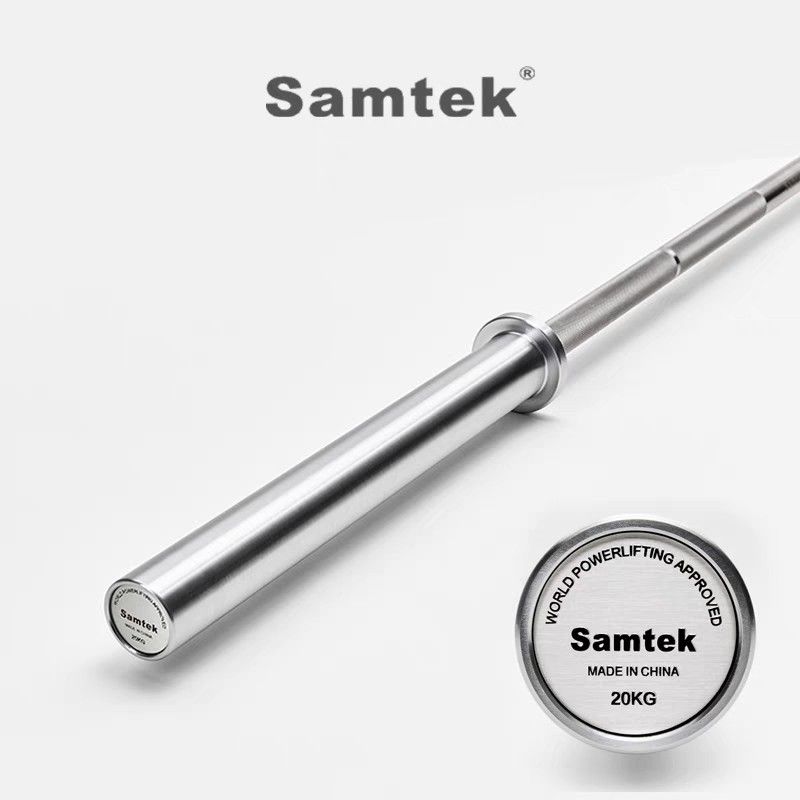 SAMTEK World Powerlifting Approved Stainless Steel Competition Bar BN ...