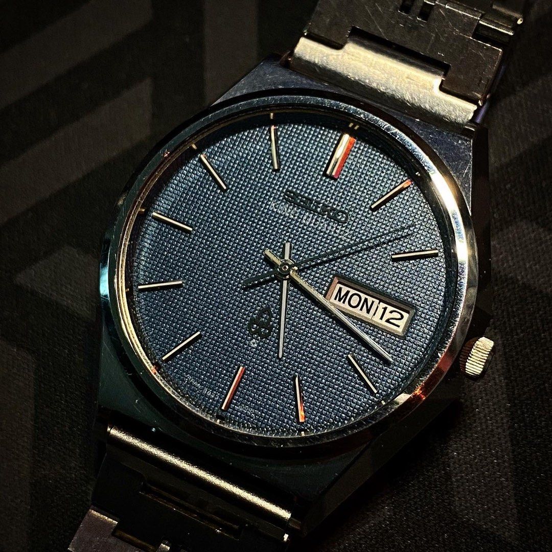 Vintage Seiko King Quartz Watch Blue Dial, Men's Fashion, Watches ...