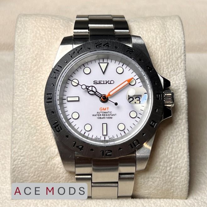 Seiko Mod Explorer 2 with White Dial, Men's Fashion, Watches ...