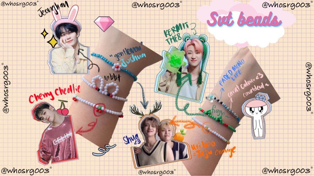 Seventeen SVT bracelet & ring (photocard & freebies included~), Women's ...