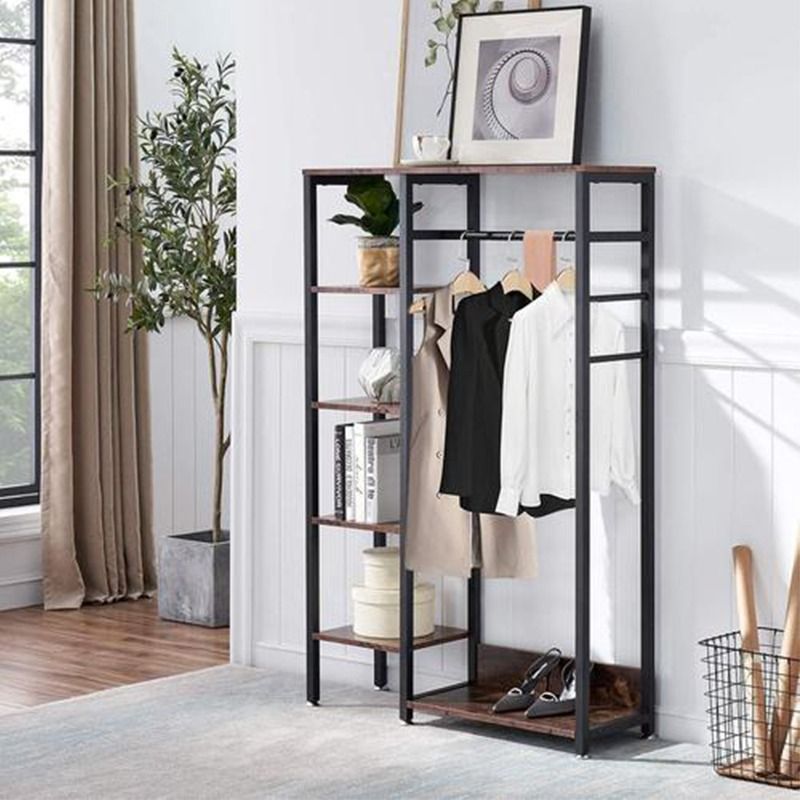 Simple living room floor shelf display shelf flower shelf Solid wood ...