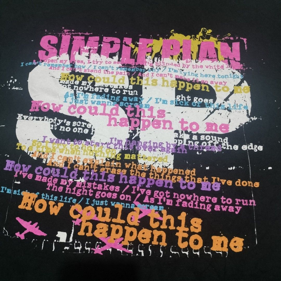 simple plan band shirt on Carousell
